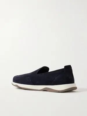 Berluti Echappe Suede Slip-on Sneakers - Blue