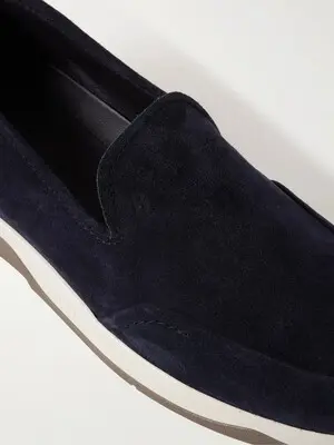 Berluti Echappe Suede Slip-on Sneakers - Blue