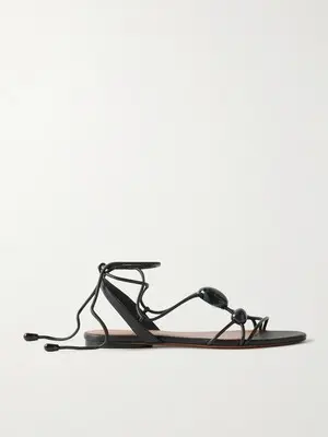 Zimmermann Gleam Leather Sandals - Black