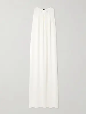 Sasuphi Atena Draped Cady Maxi Dress - Neutrals