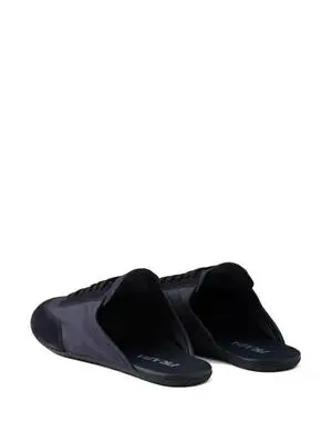 Prada Re-nylon And Suede Mules