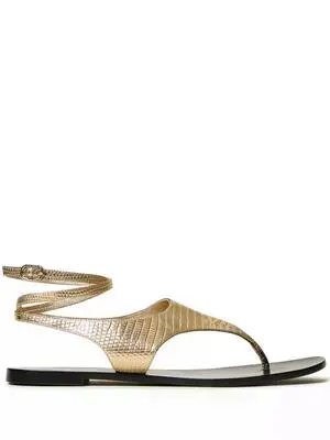 TWINSET Metallic Ankle-strap Sandals - Gold