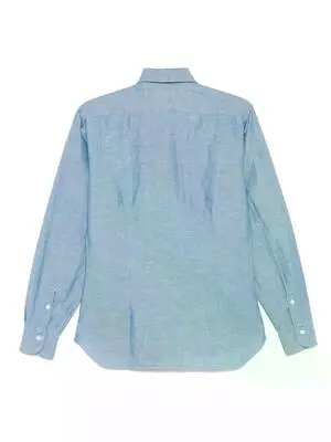 BARBA NAPOLI Slub-texture Shirt - Blue