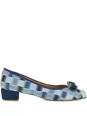 FERRAGAMO Varina Block-heel Pumps - Blue