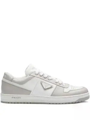 Prada Downtown Leather Sneakers - White