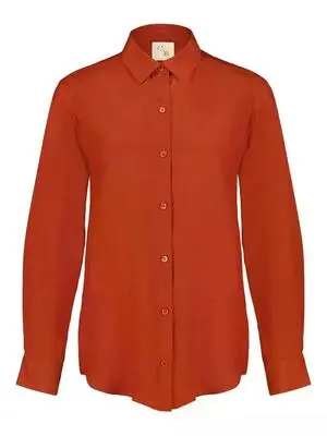 PAULA Silk Shirt - Red