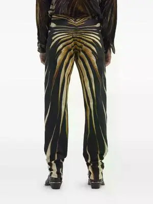 Roberto Cavalli Striped Trousers - Gold