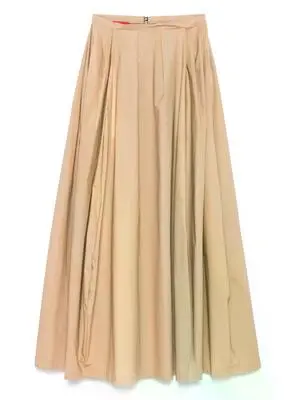 THELATEST Pleated A-line Midi Skirt