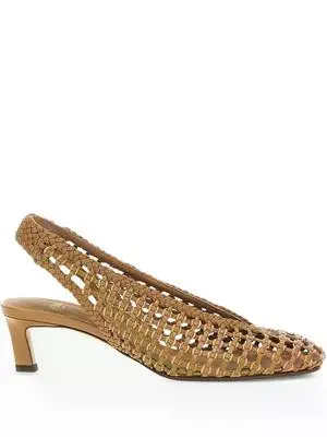 Fendi 46mm Woven Slingback Pumps