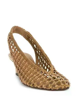 Fendi 46mm Woven Slingback Pumps