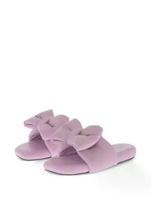 Off-White Bow Padded Slides - Purple