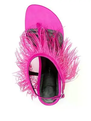 Proenza Schouler 60mm Feather Sandals - Pink