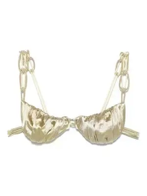 ISA BOULDER Reversible Bikini Top - Gold
