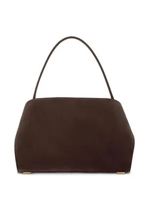 FERRAGAMO Hug Suede Shoulder Bag - Brown