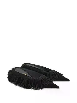 FERRAGAMO Eva Feathered Mules