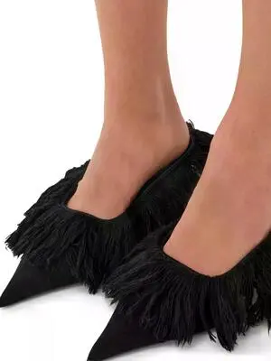 FERRAGAMO Eva Feathered Mules