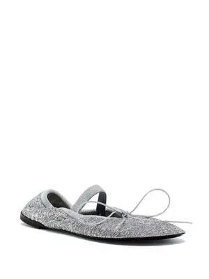 Proenza Schouler Glove Glitter Ballerinas - Silver