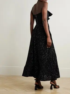 Maticevski Rotation Strapless Draped Gown