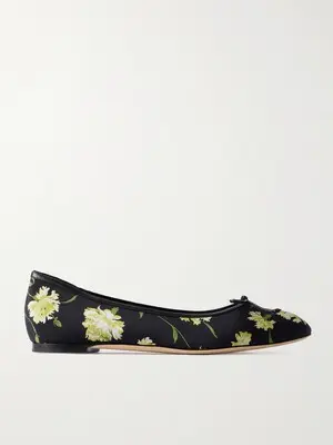 Manolo Blahnik Floral Flats For Women
