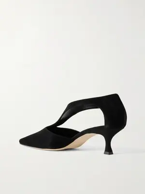Manolo Blahnik Shufta 50 Suede Pumps