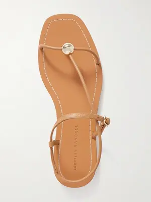 LOEFFLER RANDALL Lara Embellished Leather Sandals - Brown