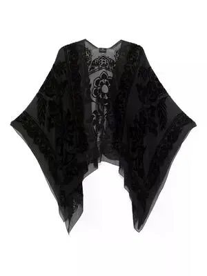 Etro Flocked-print Cape - Black