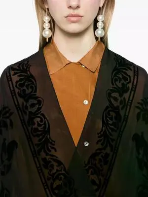 Etro Flocked-print Cape