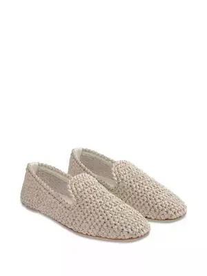 Moncler Braided Slip-on Loafers - Neutrals