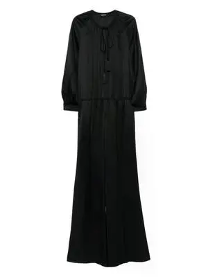 TOM FORD Gathered Long-sleeved Jumpsuit - Black