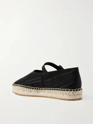 LOEFFLER RANDALL Clover Moire Mary Jane Espadrilles