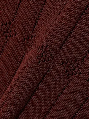 ERES Chimère Reverie Open-knit Cotton-blend Top - Brown