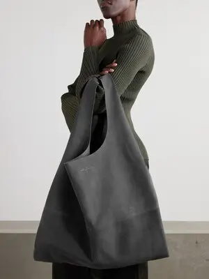 CORTANA U Xl Debossed Suede Shoulder Bag