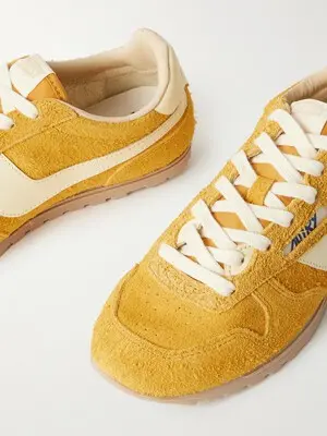 AUTRY Windspin Leather-trimmed Suede Sneakers