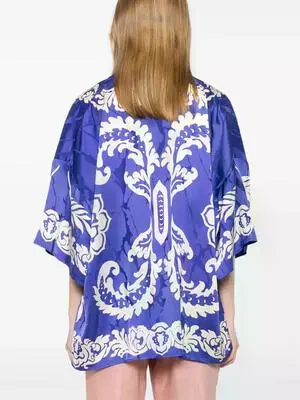 Etro Floral-print Jacket - Blue