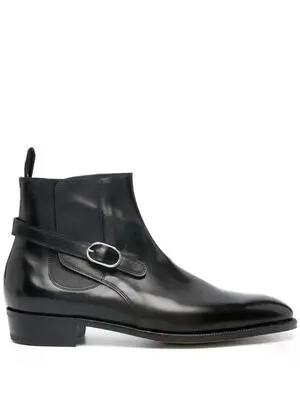 John Lobb Side-buckle Polished Leather Boots