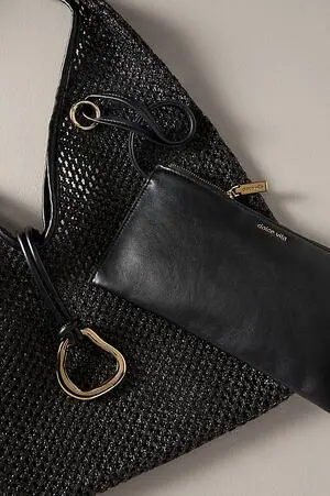 Dolce Vita Missie Raffia Mesh Tote - Black