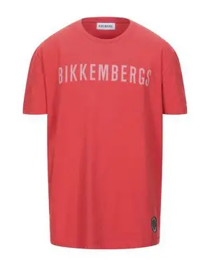 BIKKEMBERGS T-shirt Size Cotton, Elastane - Red