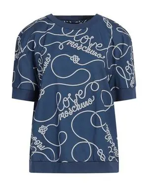 Moschino Crewneck Sweatshirt With Graphic Print - Navy