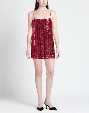 Pinko Sequinned Polyester Mini Dress - Garnet