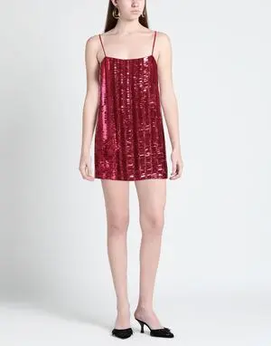 Pinko Sequinned Polyester Mini Dress - Garnet