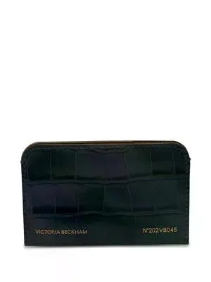 Victoria Beckham Crocodile-embossed Cardholder - Blue