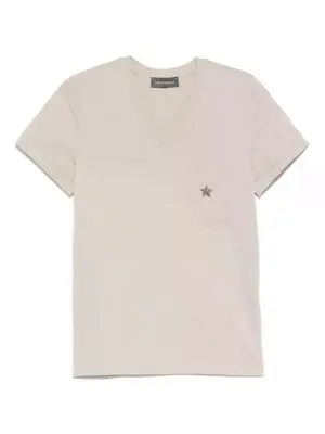 Lorena Antoniazzi Star-appliqué T-shirt - Neutrals