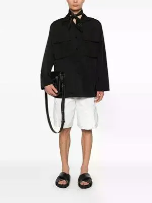 JIL SANDER Logo-embroidered Shirt - Black