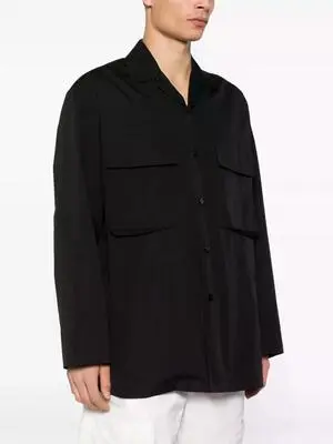JIL SANDER Logo-embroidered Shirt - Black