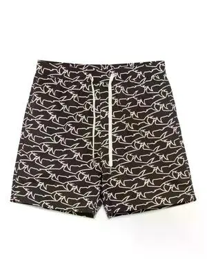 Paul & Shark Printed Swim Shorts - Black