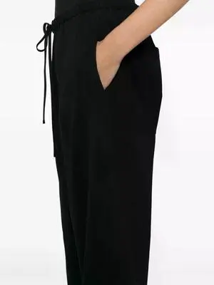 TOTEME Striped Drawstring Trousers - Black