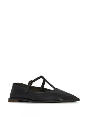 THE ROW T-strap Ballerina Flats - Black
