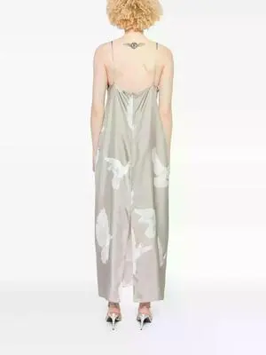 Stella McCartney Dove-print Maxi Dress - Grey