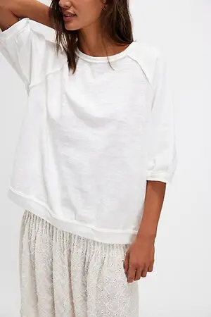 Free People Dion T-shirt - Ivory
