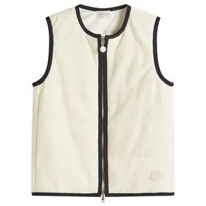 Moncler Quilted Jacquard Vest - Beige